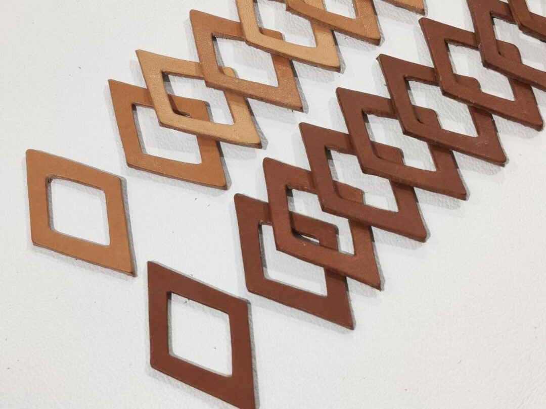 Diamond Shape, Leather Diamond Cut Outs, 2 Sizes, Vegetable Tanned ...