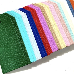 Luggage Tag, Blank Leather Tag With Hole, 3 Sizes, Mixed Textured ...