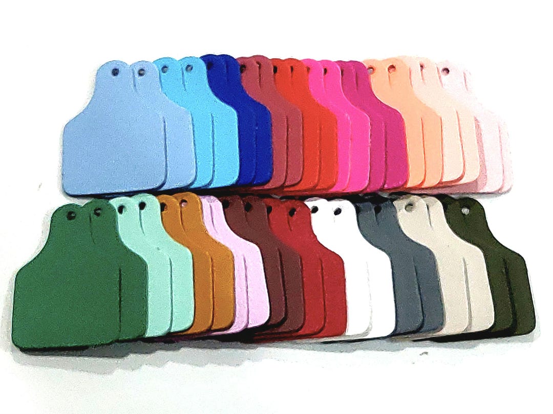 Genuine Leather Ear Tag Blank: Mixed Colors, 6 Sizes - Etsy