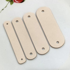 Blank Leather Rectangle With Rounded Edges, 6 Sizes, Leather Tag Name ...