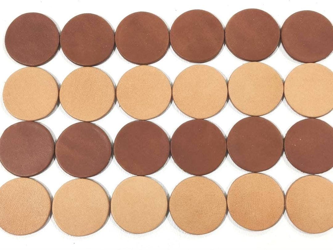 Vegetable Tanned Leather Circle: Natural & Tan, 9 Sizes - Etsy