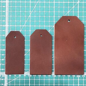 Luggage Tag, Blank Leather Tag With Hole, 3 Sizes, Mixed Textured ...