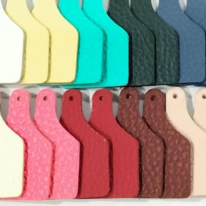 Leather Ear Tag Blank, Textured Leather Ear Tag, 2 Sizes, 24 Pcs ...