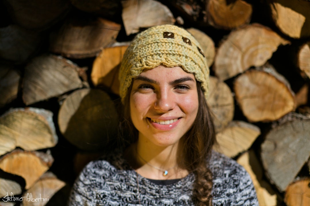 Alpaca Climber Band for Women, Yellow Wool Dyed With Vegetables - Etsy