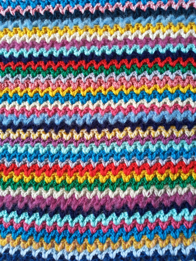 Coperta lana uncinetto multicolore - Etsy Italia