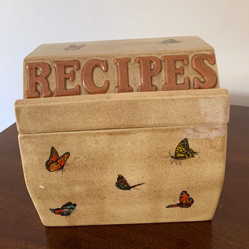 Painted Recipe Box - Etsy