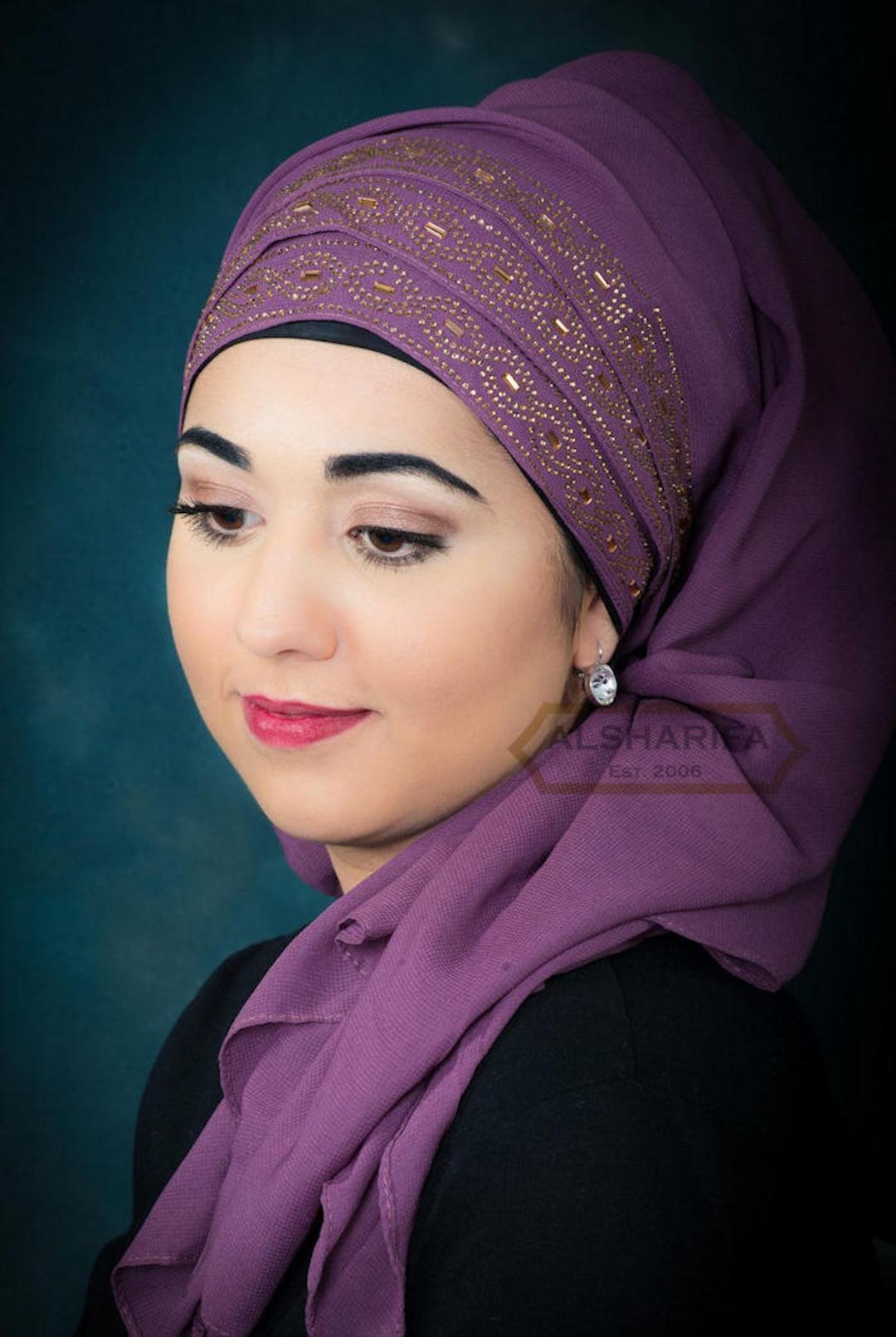Khaleeji Shayla color With Gold E-stones FSH-662815 - Etsy