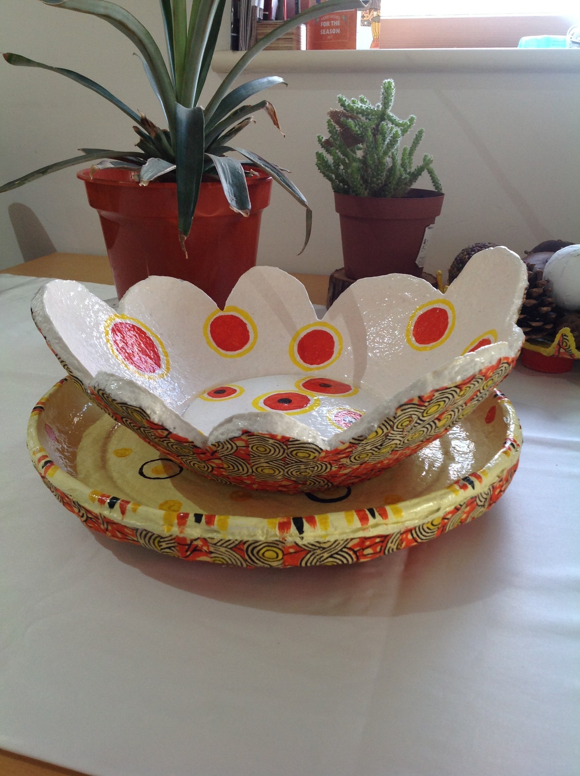 Paper Mache Bowl - Etsy