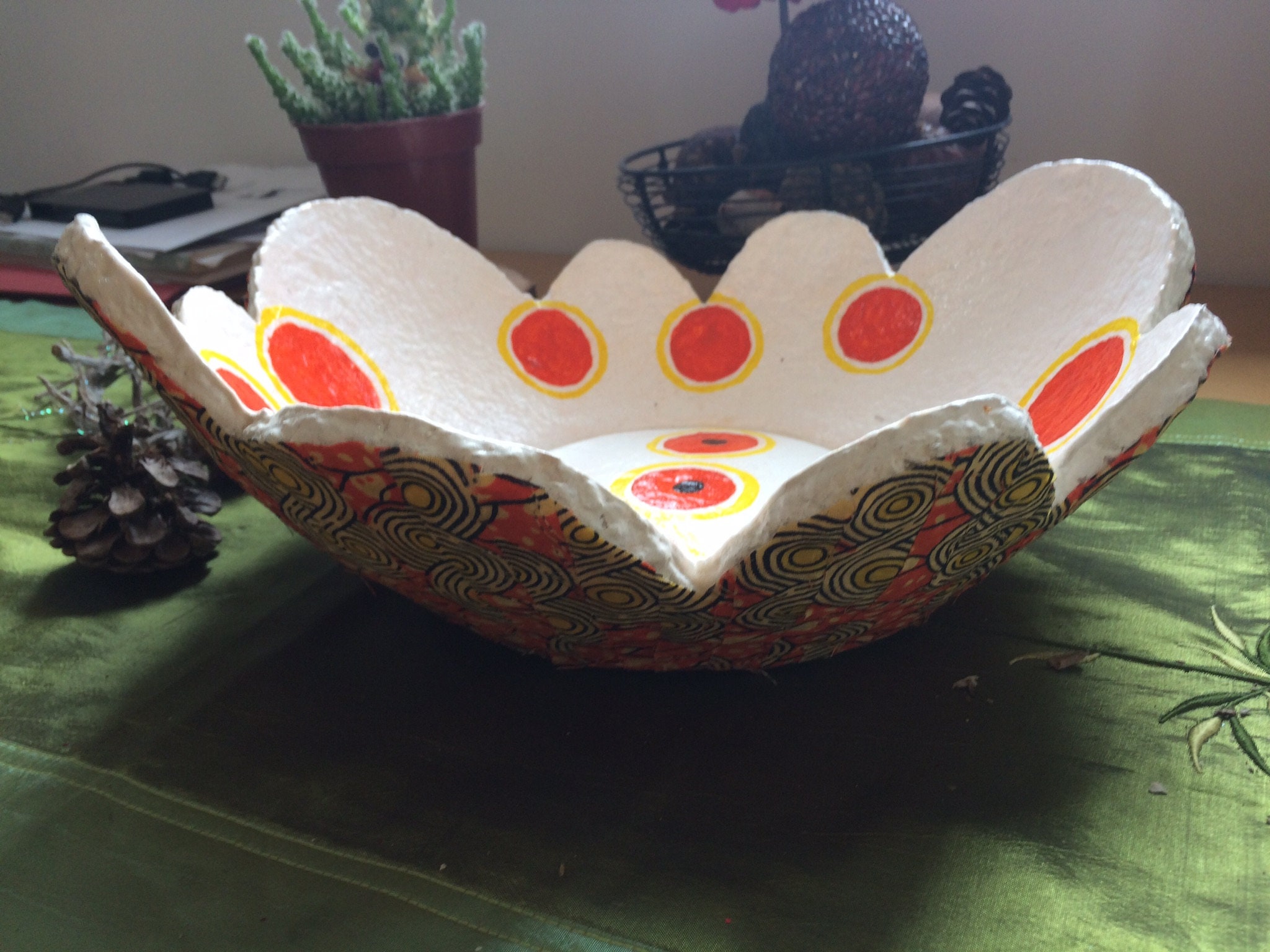 Paper Mache Bowl - Etsy
