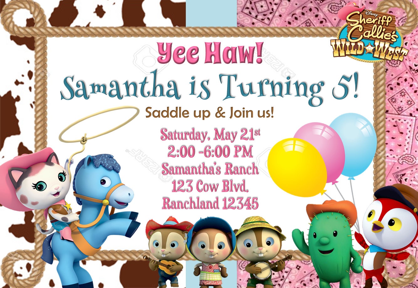 Sheriff Callie Birthday Invitation - Etsy