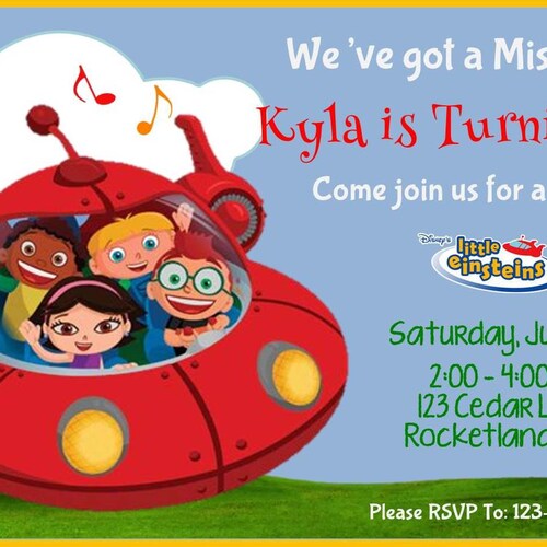 Little Einsteins Invitation PLASTIC Little Einsteins Little - Etsy