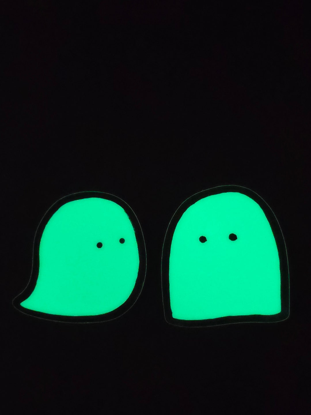 2 Pack of Lil Ghost Friends Glow in the Dark Vinyl Stickers - Etsy