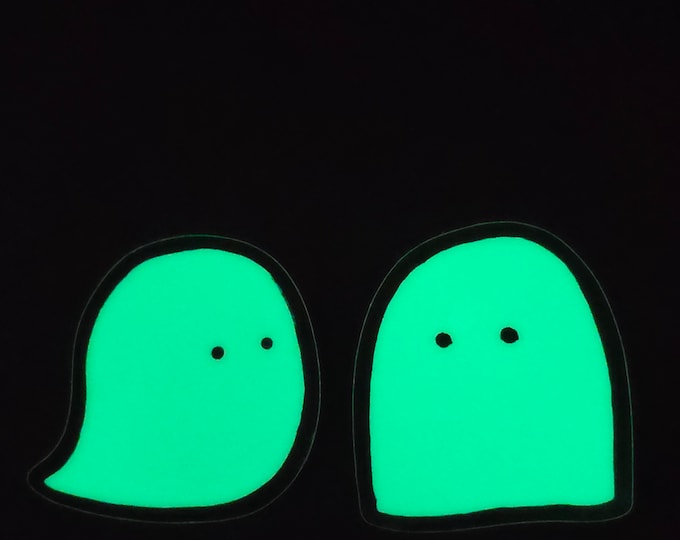 2 Pack of Lil Ghost Friends Glow in the Dark Vinyl Stickers - Etsy
