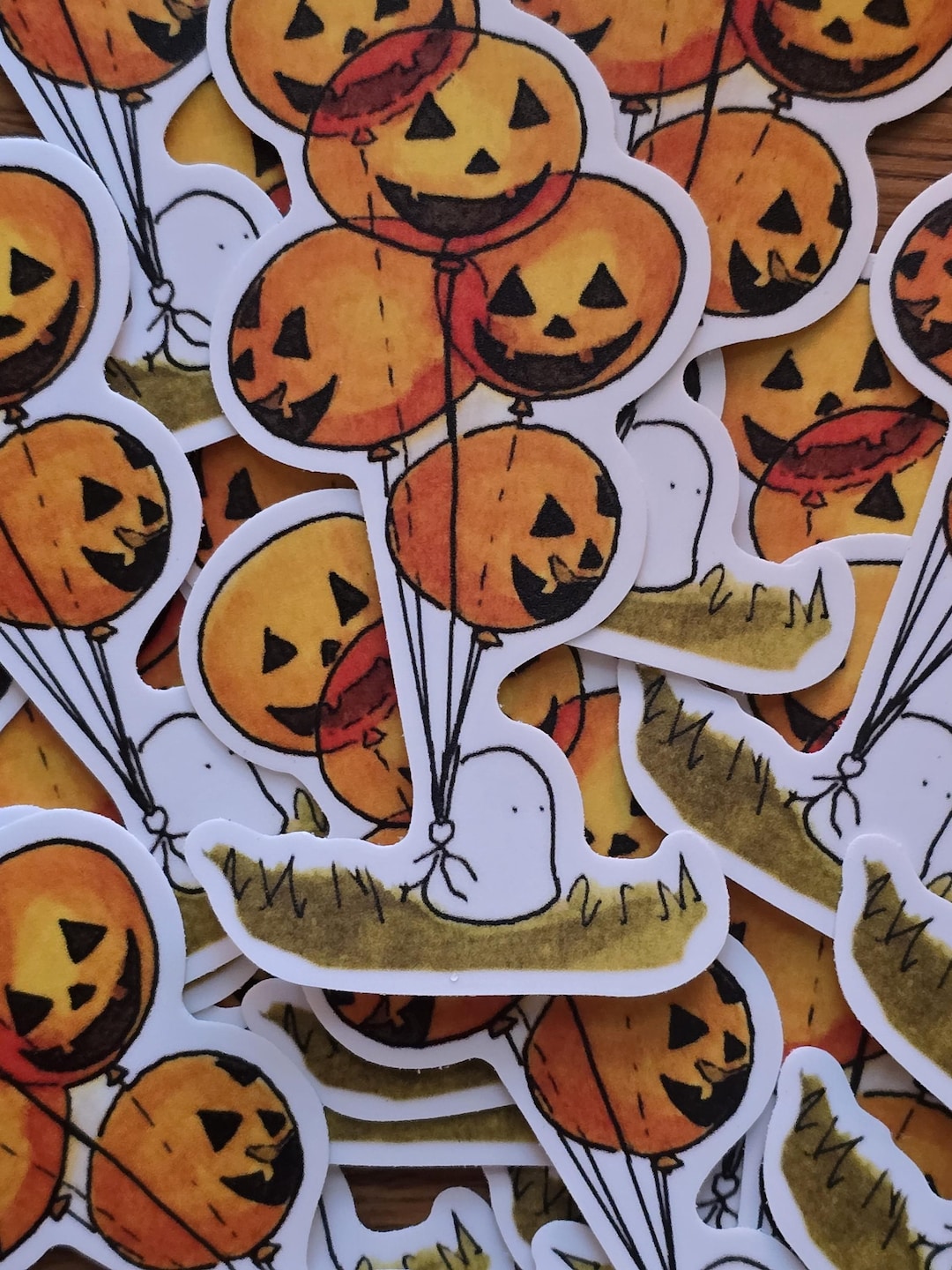 2x4ish Vinyl Ghost and Balloons Sticker - Etsy