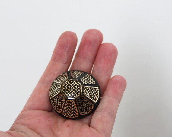 Antique Napoleon III Pique Brooch. Yellow Gold Inlay.… - Gem