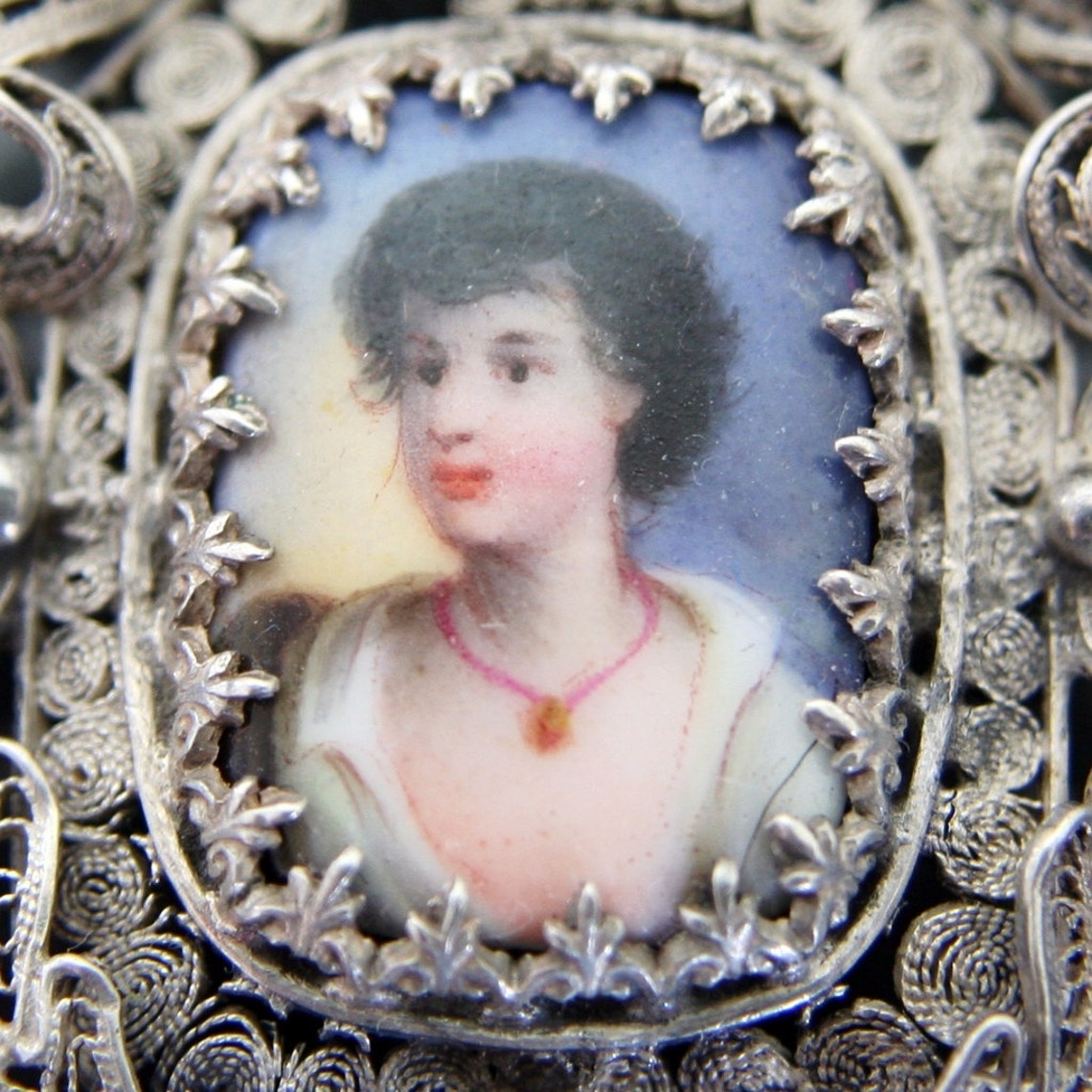 Victorian Locket Portrait Neapolitan Fisher Boy. Silver 900 - Etsy