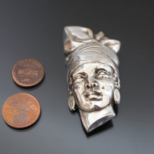 EMILE MONIER. Art Deco African Queen Brooch. Vintage Maiden Pin. - Etsy