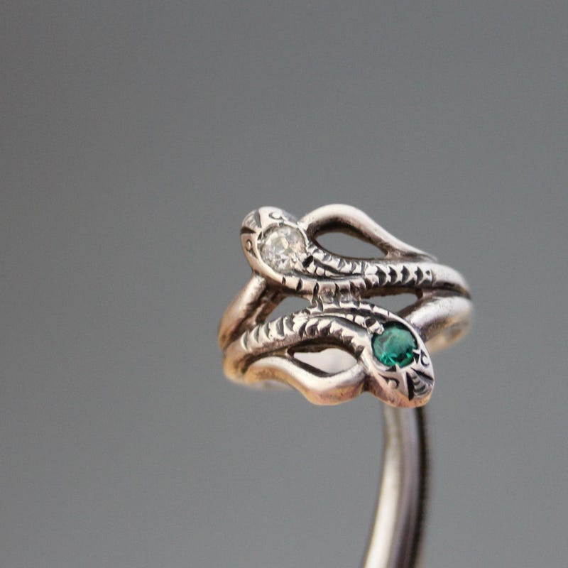 Emerald Snake Ring - Etsy