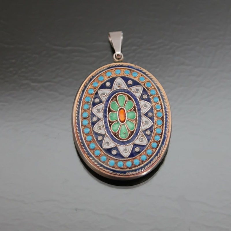 Enamel Locket - Etsy