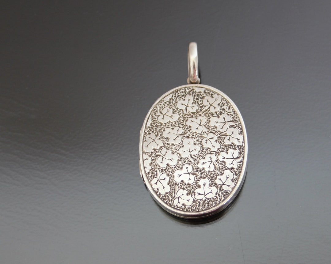 Victorian Aesthetic Photo Locket, Silver 925 Sterling Antique Fine ...