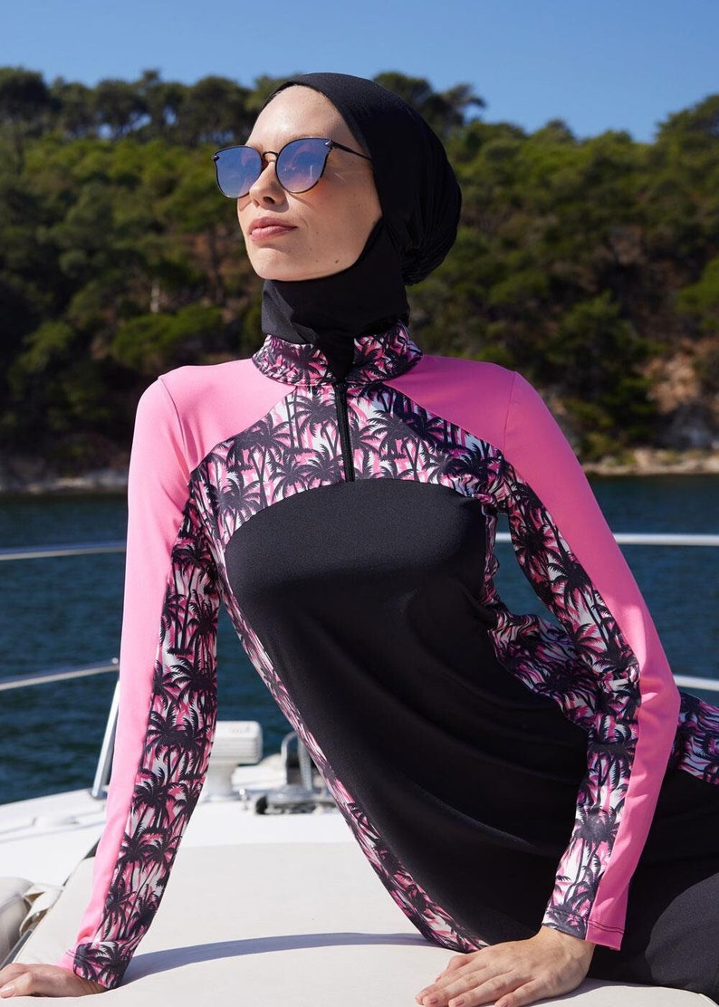 BURKINI, Burkini Swimwear, Modest Swimsuit, Islamic Swimwear Palm Tree ...