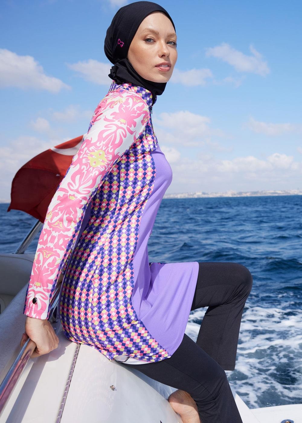 BURKINI, Burkini Swimwear, Modest Swimsuit, Islamic Swimwear Fit Purple ...