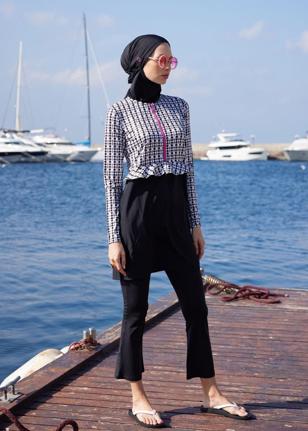BURKINI, Burkini Swimwear, Modest Swimsuit, Islamic Swimwear, Gingham ...