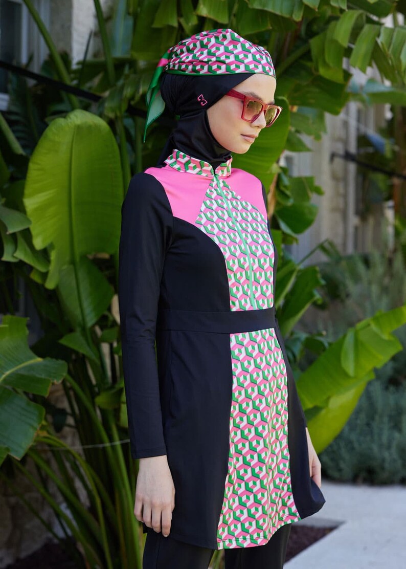 Burkini Burkini Swimwear Modest Swimsuit Islamic Swimwear Pink Fit