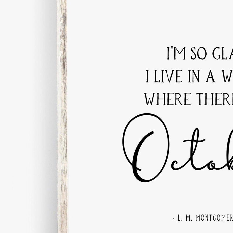 October Printable Signs for Fall Fall Farmhouse Decor - Etsy