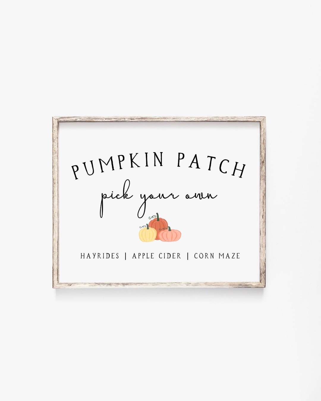 Pumpkin Patch Printable Fall Wall Decor Watercolor Pumpkin - Etsy