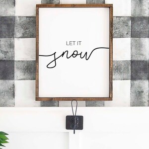 Holiday Printable Let It Snow Winter Wall Art Holiday - Etsy
