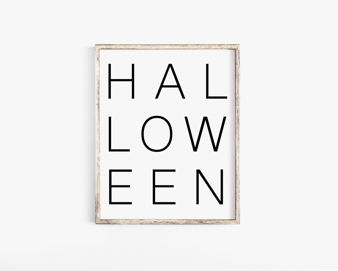 Halloween Printable Sign, Halloween Printable Art, Modern Halloween ...