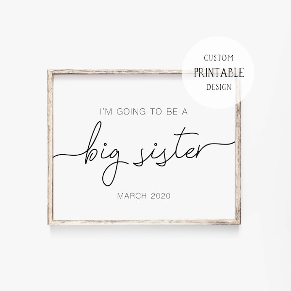 Big Sister Sign - Etsy
