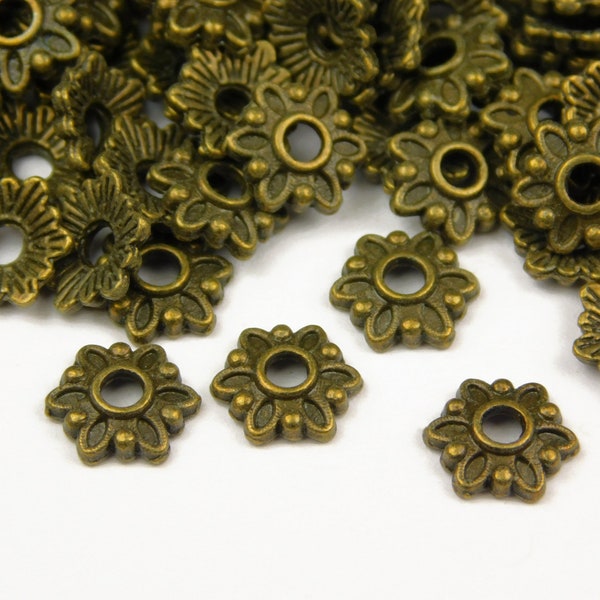 Bronze Bead Caps - Etsy