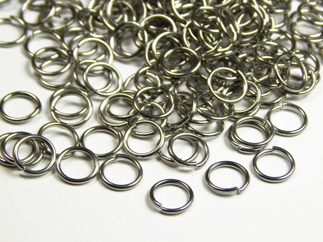 100 Pcs - 8x1mm Stainless Steel Open Jump Rings - Jump Rings - 8mm Jump ...