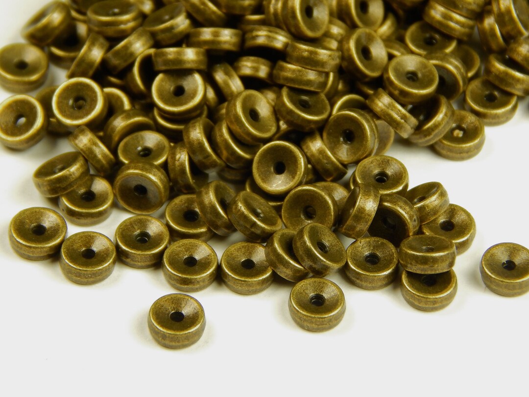 50/100 Pcs - 5x2mm Antique Bronze Spacer Beads - Bronze Heishi Beads ...