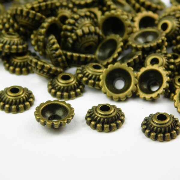 Bronze Bead Caps - Etsy