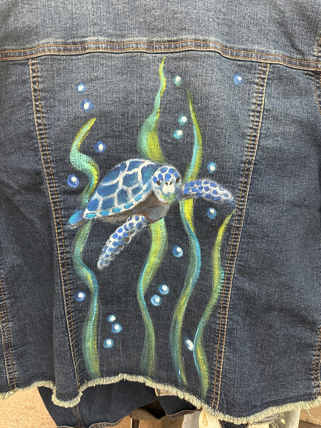 Hand Painted Denim Jacket - Etsy