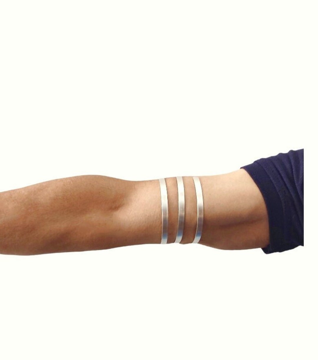 Men's Sterling Silver Spiral Upper Arm Cuff - Tribal Style - Etsy