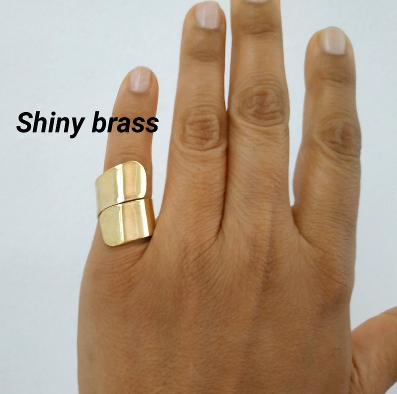 Gold or Silver Wrapped Around Ring Wide Little Finger Cuff | Etsy