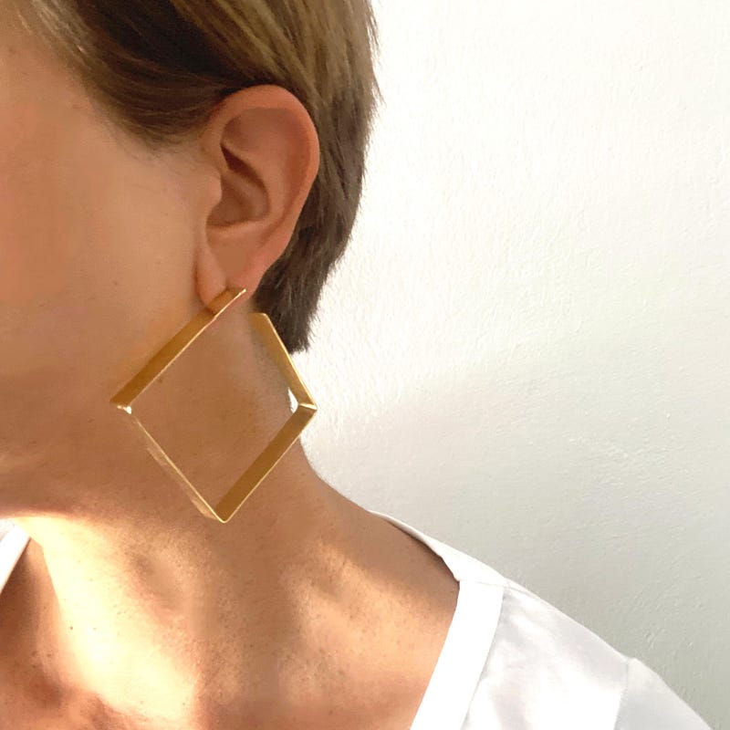 Square Hoops - Etsy