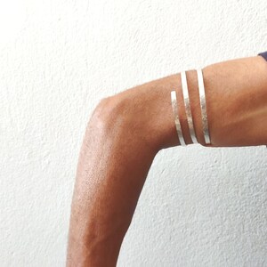 Sterling Silver Spiral Bicep Cuff: Handmade Upper Arm Bracelet - Etsy