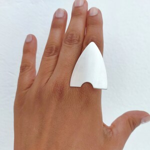 Sterling Silver Shield Ring, Silver Armor Full Finger Ring , Index or ...