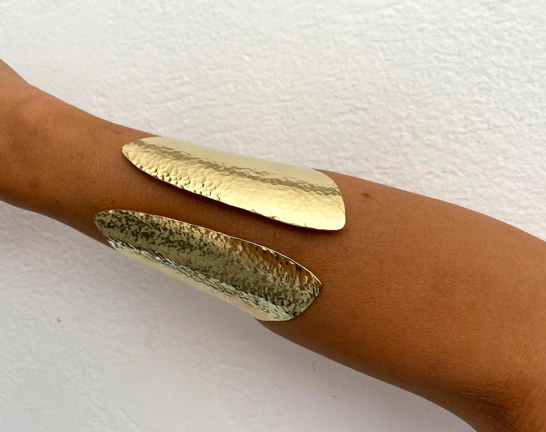 Gold Extra Wide Cuff Bracelet: Cleopatra Armor Forearm Jewelry - Etsy