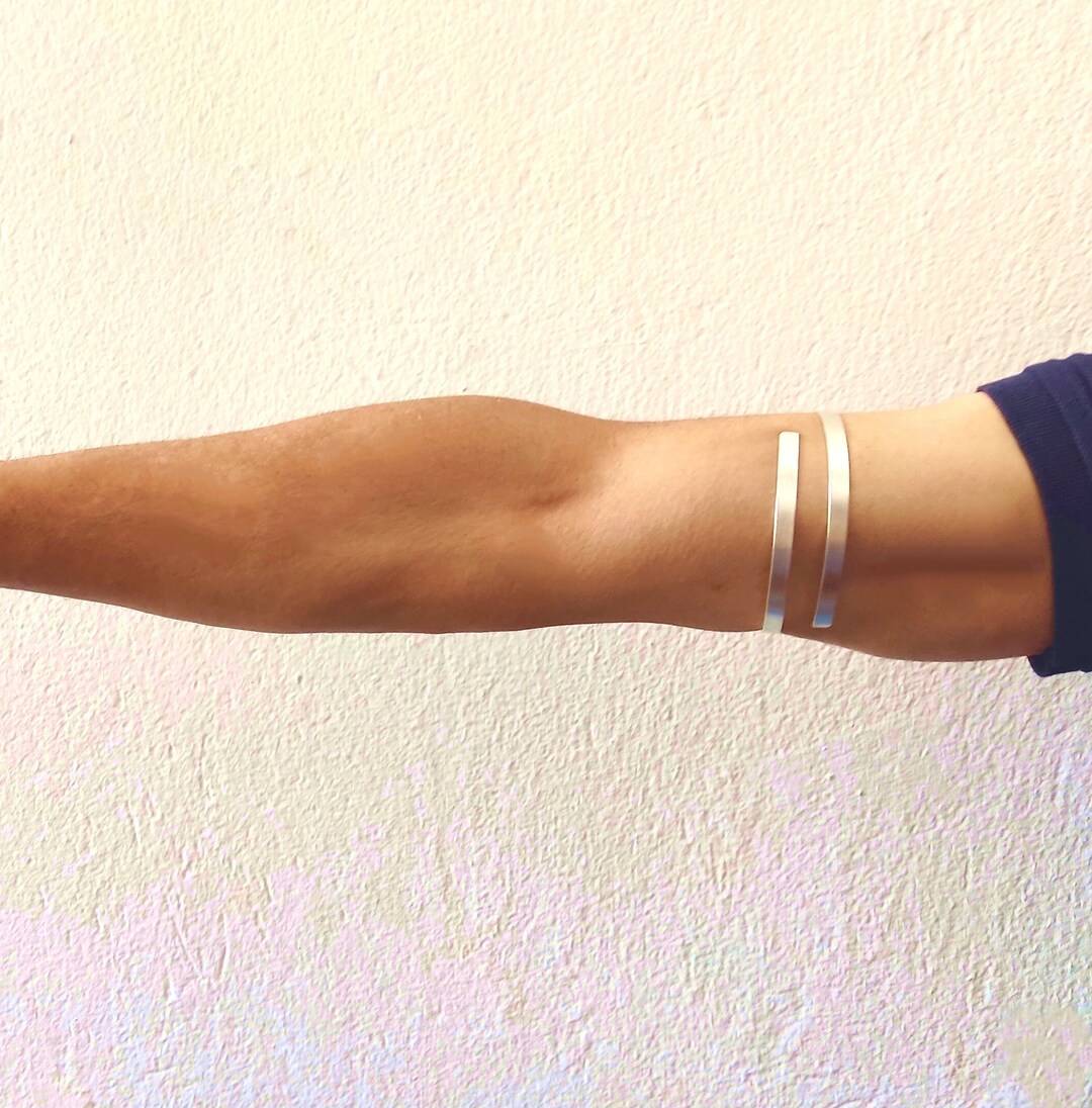 Men Sterling Silver Upper Arm Ring Men Bicep Wrap Cuff - Etsy