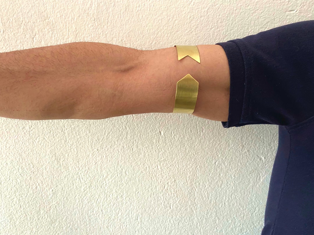 Men's Brass Bicep Cuff: Simple Open Armlet - Etsy