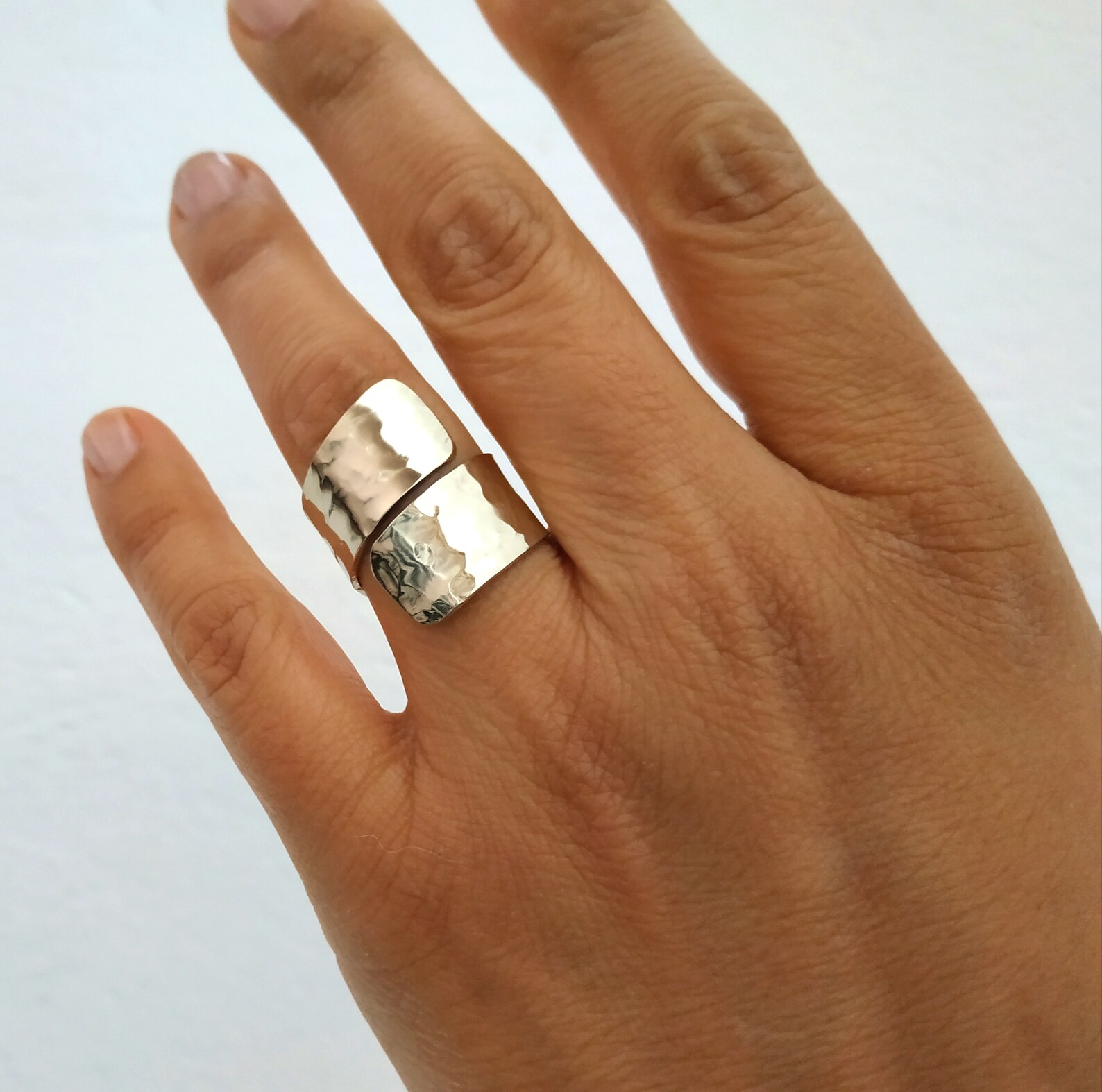 Gold or Silver Wrapped Around Ring Wide Little Finger Cuff | Etsy