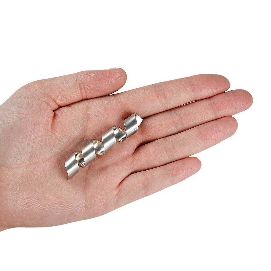 Large sterling silver solid spiral pendant 3 inch twisted | Etsy