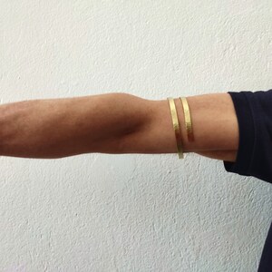 Gold Men Armlet Men Upper Arm Band One Loop Brass Upper Arm - Etsy
