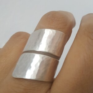 Gold or Silver Wrapped Around Ring, Wide Little Finger Cuff Band Ring ...